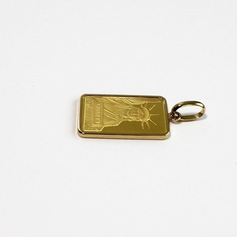 tomatosarada リバティコイン K24（純金 K24） 10g リバティコイン インゴット 自由の女神 金貨 K18枠付きペンダントトップ : 金のトマトサラダ - 通販 ...