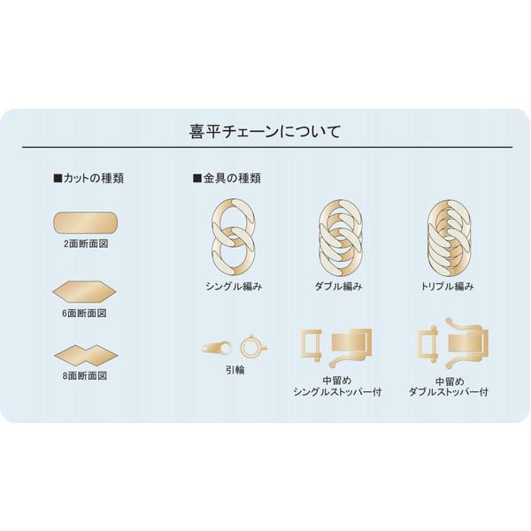 tomatosarada 喜平 ネックレス K18 喜平ネックレス k18 メンズ 六面ダブル(11g-55cm) 中留(中折れ) 3mm(造幣局検定マーク刻印入) 【送料無料】 : 金の ...