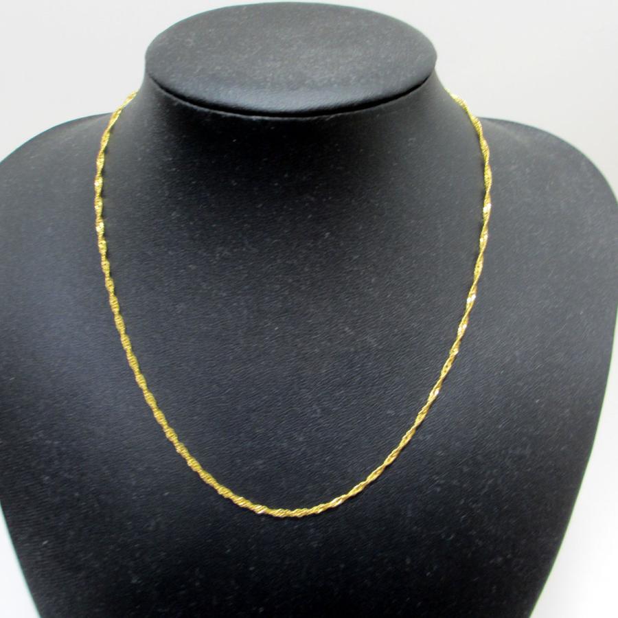 tomatosarada 純金 ネックレス スクリュー チェーン 42cm 造幣局検定刻印入 ゴールド K24 シンプル お洒落 レディース 記念日 ギフト プレゼント 3.19g : 金の ...