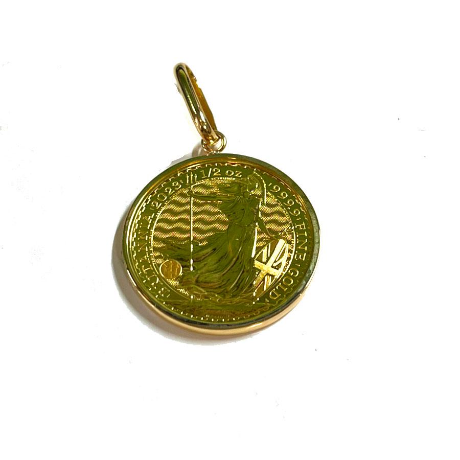 tomatosarada K24 純金 人気の ブリタニア 金貨 1/2oz 1/2オンス K18枠 ペンダントトップ 2023年版 : 金のトマトサラダ - 通販 - Yahoo!ショッピング