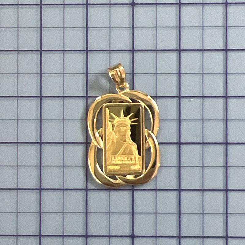 tomatosarada リバティコイン K24（純金 K24） 1g リバティコイン インゴット 自由の女神 K18枠付きペンダントトップ : 金のトマトサラダ - 通販 - Yahoo ...