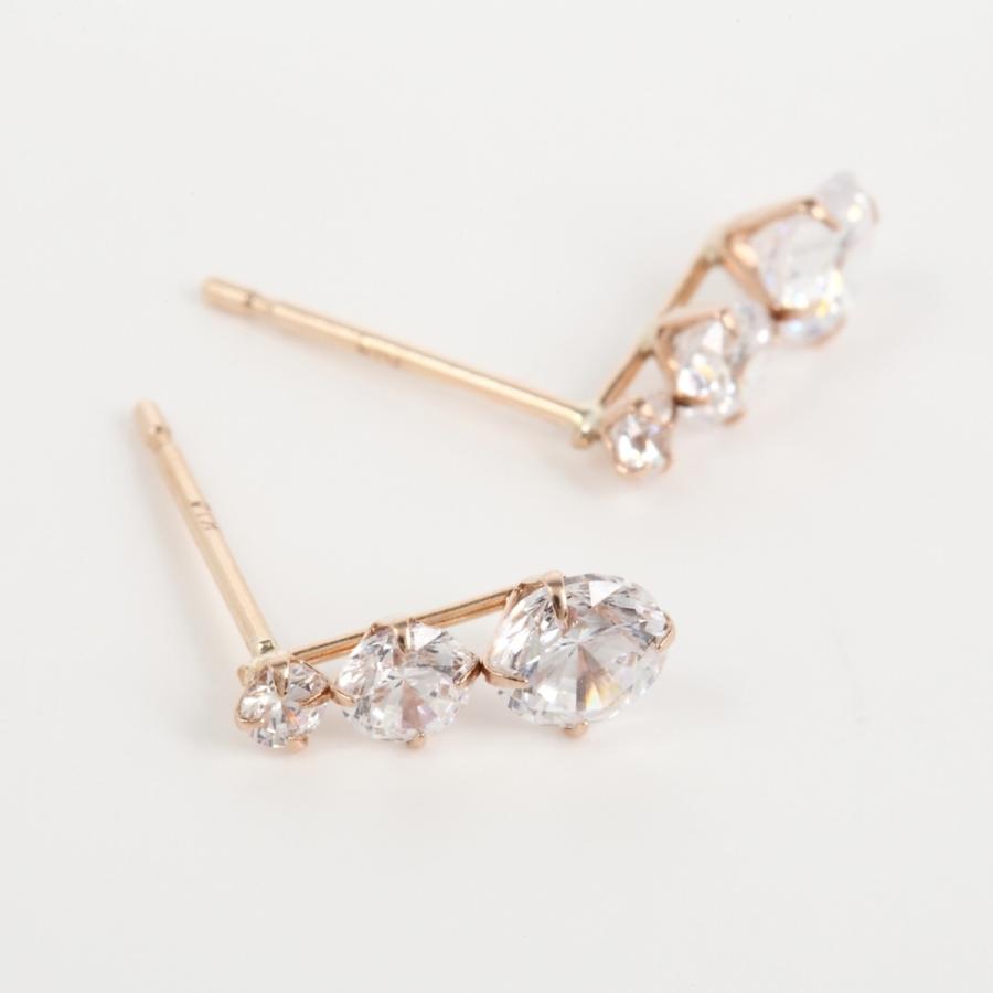 tomatosarada K14PG 14金 ピンクゴールド キュービックピアス【宅急便送料無料！】 : Tomatosarada(トマトサラダ) - 通販 - Yahoo!ショッピング