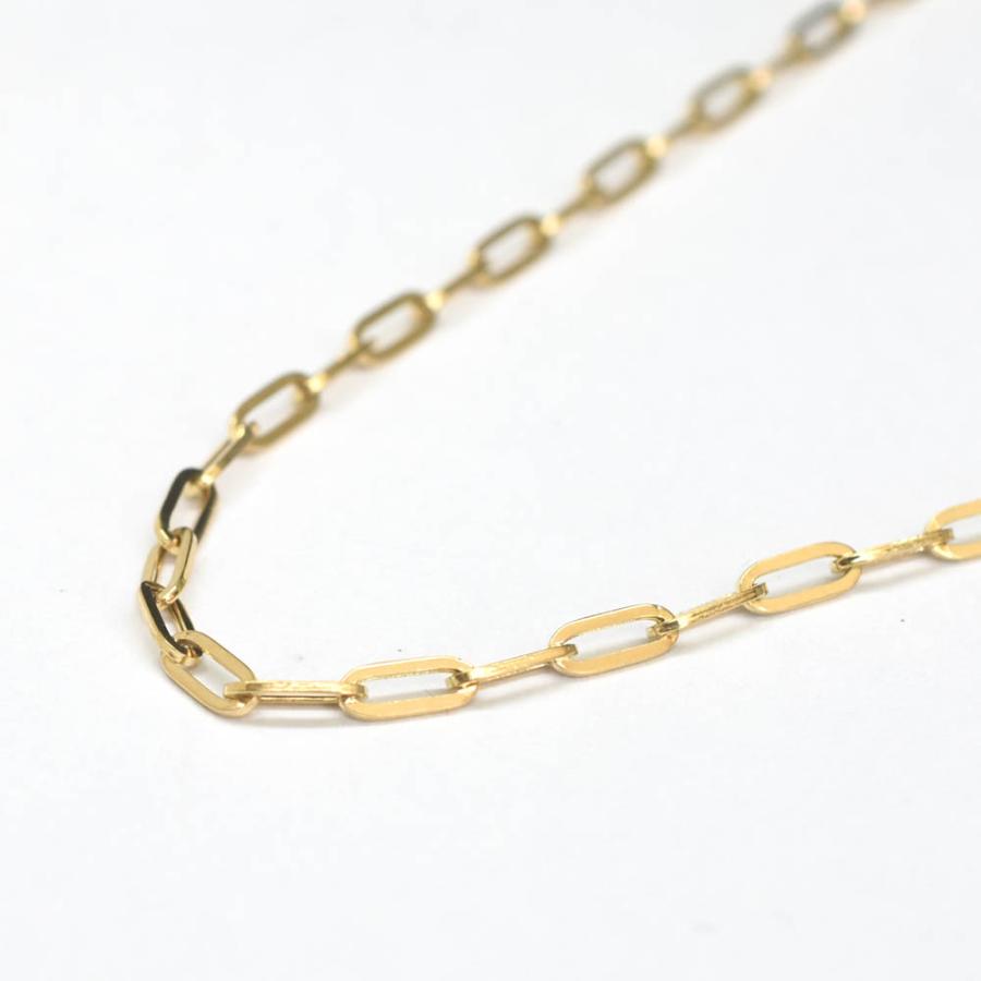 tomatosarada 18金 K18 ペーパークリップチェーン（目の大きい小豆チェーン）幅2.7mm長さ45cm : Tomatosarada(トマトサラダ) - 通販 - Yahoo ...