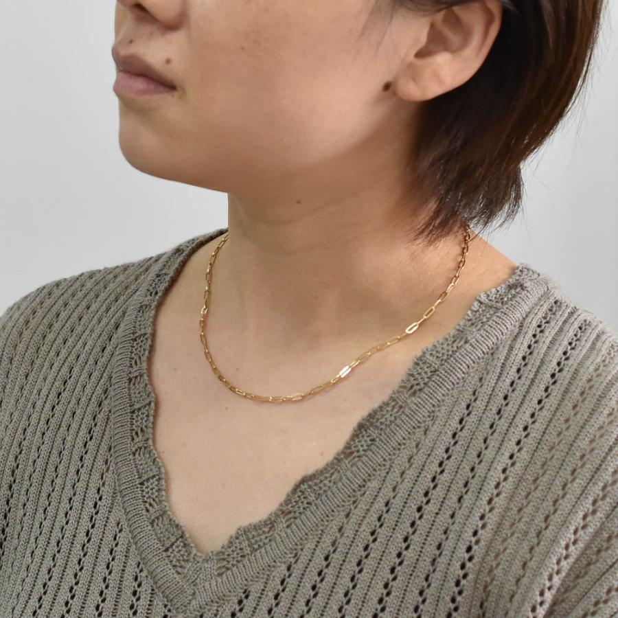 tomatosarada 18金 K18 ペーパークリップチェーン（目の大きい小豆チェーン）幅3.1mm長さ45cm : Tomatosarada(トマトサラダ) - 通販 - Yahoo ...