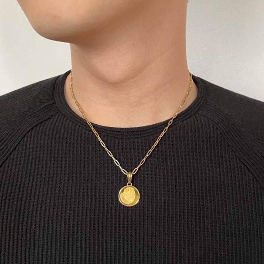 tomatosarada アフリカアニマル金貨 K24（純金 K24）2.5g アフリカアニマルコイン K18枠付きペンダントトップ ライオン・象・キリン : Tomatosarada(トマト ...