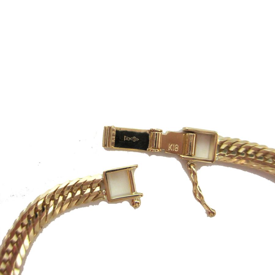 tomatosarada 喜平 ブレスレット K18 18金 十二面トリプル(11g-20cm)中留（中折れ）S 12面 トリプル キヘイ (造幣局検定マーク刻印入 ...