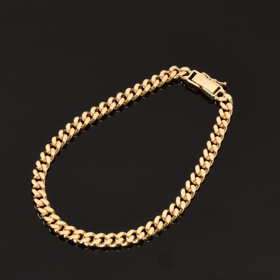 tomatosarada 喜平 ブレスレット K18 18金 二面(20g-20cm)中留（中折れ） 5mm 2面（造幣局検定マーク刻印入）kihei 喜平ブレスレット ...