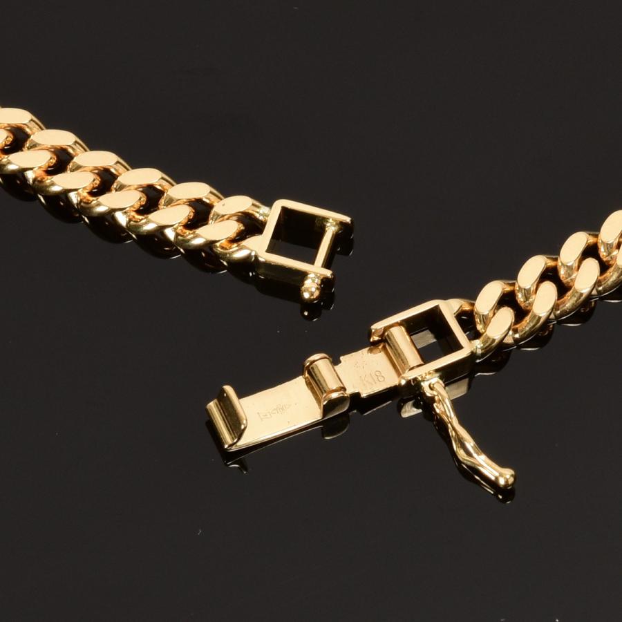 tomatosarada 喜平 ブレスレット K18 18金 二面(20g-20cm)中留（中折れ） 5mm 2面（造幣局検定マーク刻印入）kihei 喜平ブレスレット ...