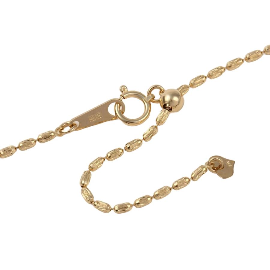 tomatosarada K18YG 18金 シリンダー チェーンネックレス 45cm （無段階の長さ調整 スライド式アジャスター） 1.2mm : Tomatosarada(トマトサラダ ...