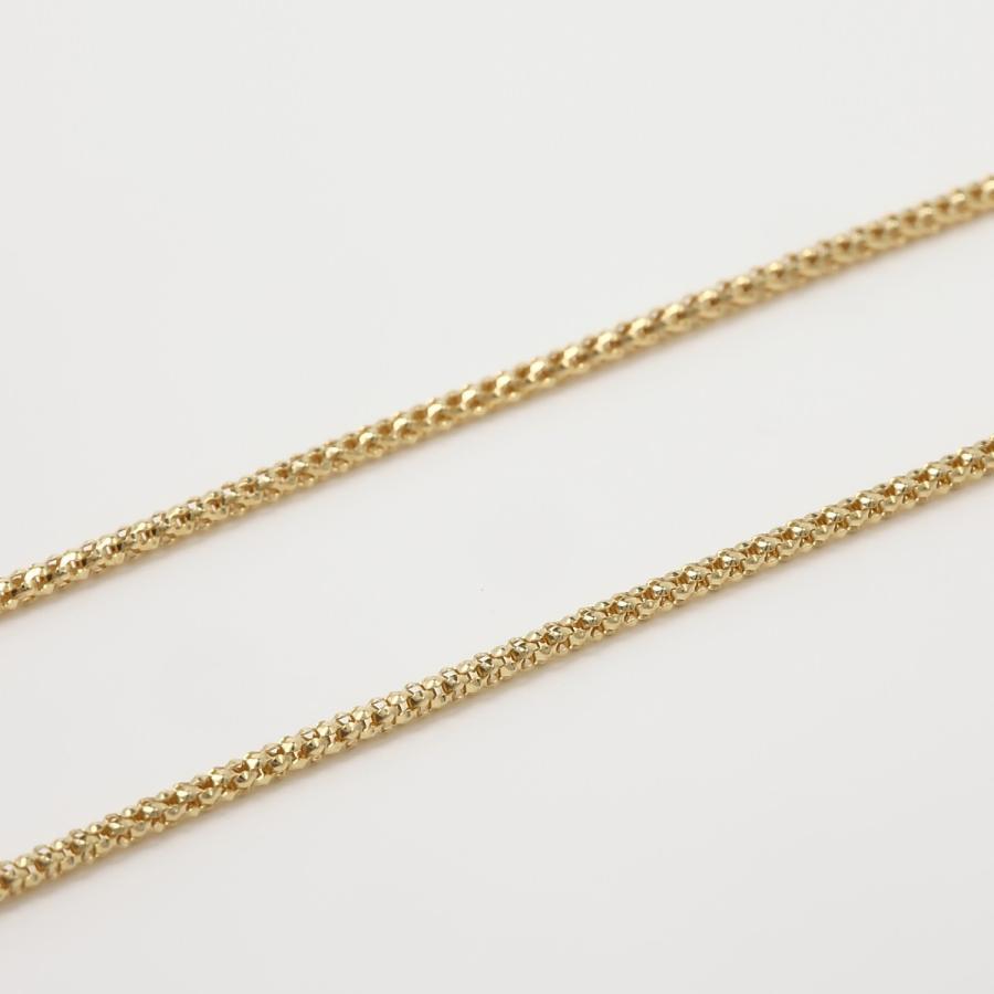 tomatosarada K18YG 18金 ボンバータチェーン ネックレス（無段階の長さ調整 スライド式アジャスター） 1.8mm 50cm : Tomatosarada(トマトサラダ ...