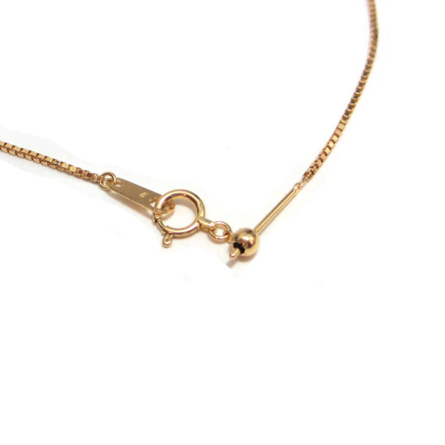 tomatosarada 【スライドピン式】K18 ベネチアンチェーン（無段階の長さ調整 スライド式アジャスター スライドピン式） 0.6mm 45cm : Tomatosarada(トマト ...