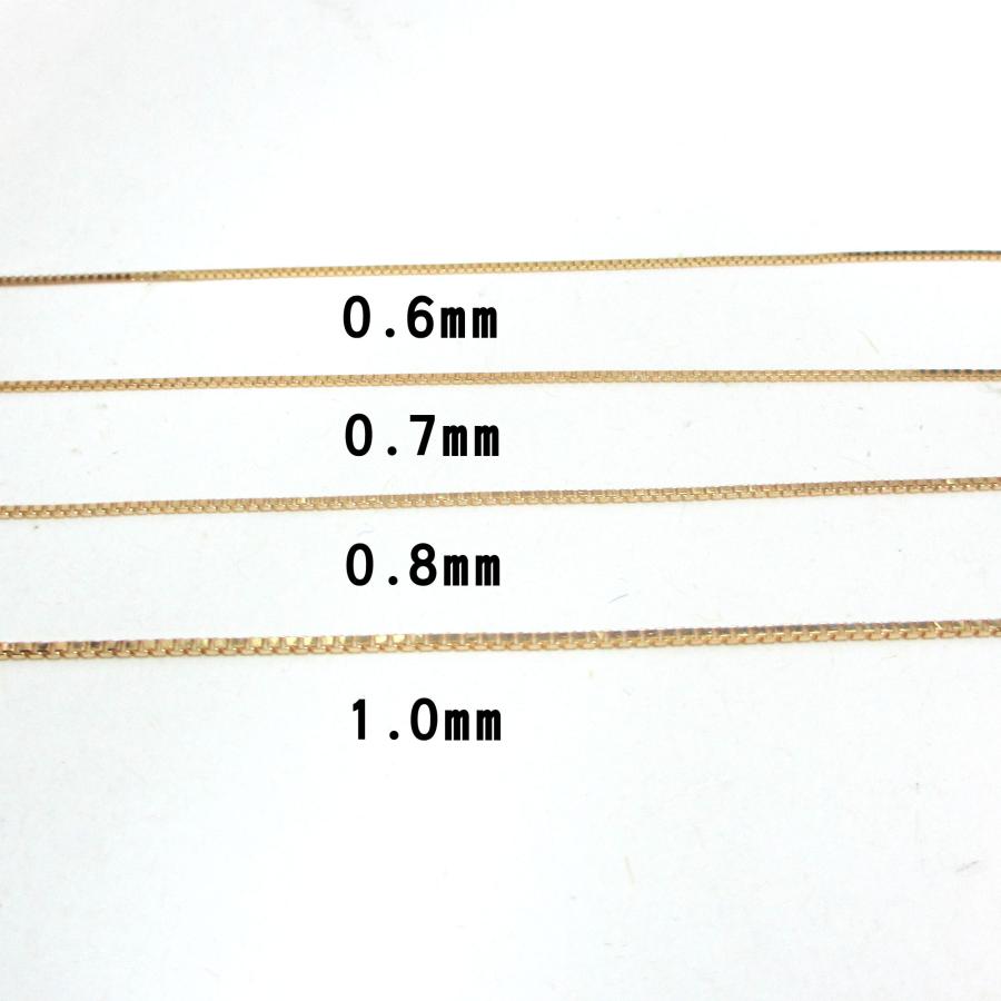tomatosarada 【スライドピン式】K18 ベネチアンチェーン（無段階の長さ調整 スライド式アジャスター スライドピン式） 0.6mm 45cm : Tomatosarada(トマト ...