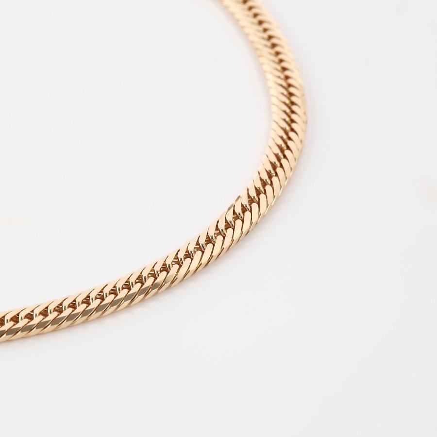 tomatosarada 喜平 アンクレット K18 喜平アンクレット 18金 八面トリプル（10g-24cm）中留（中折れ） 約3.7mm 8面トリプル（造幣局検定マーク刻印入）kihei ...