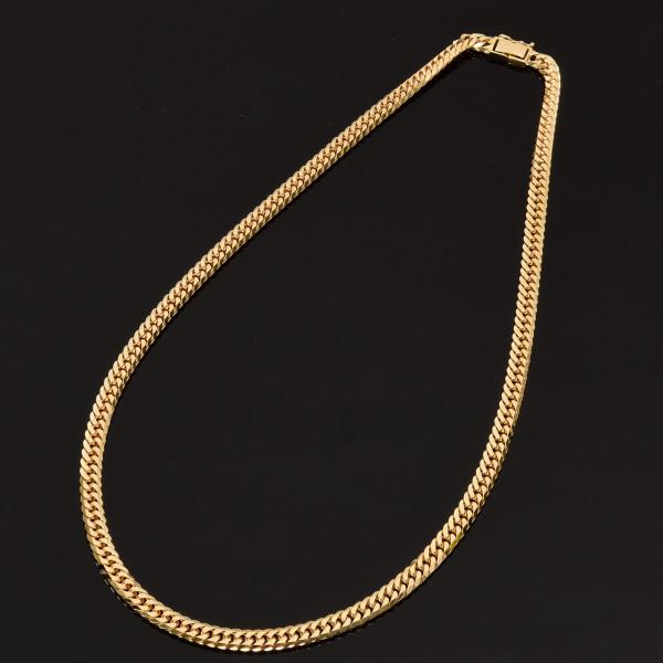 tomatosarada 喜平 ネックレス K18 k18 メンズ 18k 六面ダブル(50g-50cm) 中留(中折れ) 5mm 6面 ダブル キヘイ（造幣局検定マーク刻印入 ...