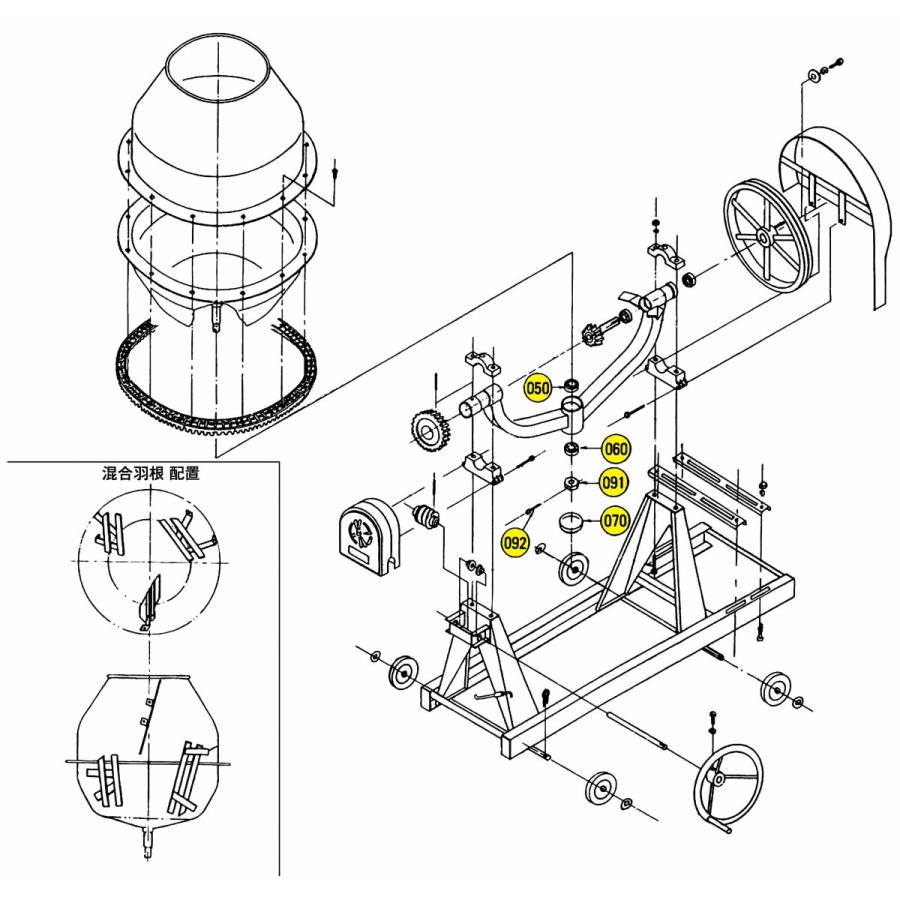 TOMBO（工具） モルタル兼用コンクリートミキサNGM-2B/NGM-2.5B用部品 主軸ベアリングSET 1台分 : とんぼ屋 公式 ネットストア - 通販 - Yahoo!ショッピング