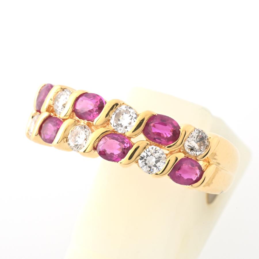 K18 ルビーリング R=0.90ct D=0.47ct #14 【中古】 B-136011 : 質SHOP冨田 - 通販 - Yahoo!ショッピング