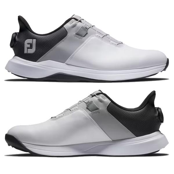 FootJoy フットジョイ PRO LITE BOA FJ プロ ライト ボア ゴルフシューズ 24 ホワイト/ブラック/グレー 56938 ...