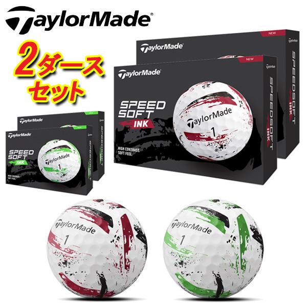 TaylorMade テーラーメイド スピードソフト インク 2024 ゴルフボール 【2ダースセット/ 24個入】TaylorMade ...