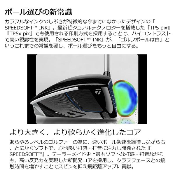 TaylorMade テーラーメイド スピードソフト インク 2024 ゴルフボール 【2ダースセット/ 24個入】TaylorMade ...