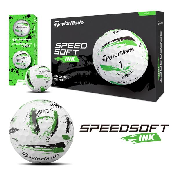TaylorMade テーラーメイド スピードソフト インク 2024 ゴルフボール 【2ダースセット/ 24個入】TaylorMade ...