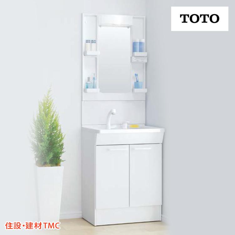 TOTO 洗面化粧台 Vシリーズ W600 一面鏡 H1800 2枚扉 扉カラー・エコミラー 選択 寒冷地 LDPB060BAGES2(A/B/C/E/F)-LMPB060B1GD(C/G ...