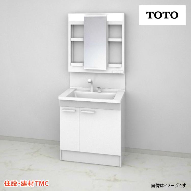TOTO 洗面化粧台 Vシリーズ W750 一面鏡（裏面収納） H1800 片引き出し 扉カラー・エコミラー 選択 LDPB075BJGEN2(A/B/C/E/F)-LMPB075B4GD(C ...