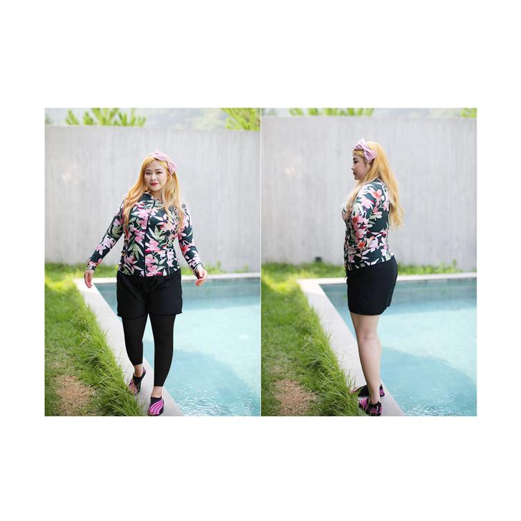 水着 レディース 体型カバー 5点セット フィットネス 水着 長袖 セパレート ショートパンツ タンキニ オシャレ UVカット 大きいサイズ 女性用 XL〜5XL : トモショップ - 通販 ...