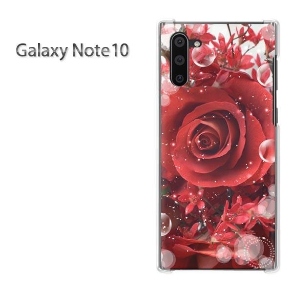 Galaxy Note 爆買 GalaxyNote10 ケース カバー デザイン 花・バラ（赤）/galaxynote10-pc-ne237 ...