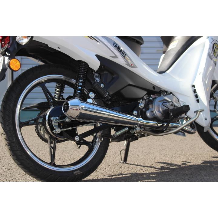 ヤマハ T115 FIモデル スマートメガホンマフラー クロムメッキ ORM製 数量限定 : ORM ヤフーショッピング店 - 通販 - Yahoo!ショッピング