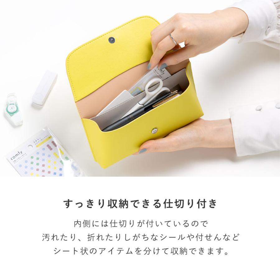 SUNNY ペンケース 筆箱 シンプル おしゃれ かわいい 大人 薄い スリム コンパクト 大容量 使いやすい ビジネス レディース 女性 FLAT PEN POUCH lspl :lspl ...