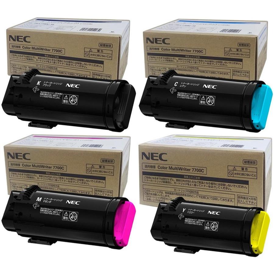 NEC PR-L7700C-19 / 18 / 17 / 16 4色セット (ブラック シアン マゼンタ イエロー) 純正品 トナー ...