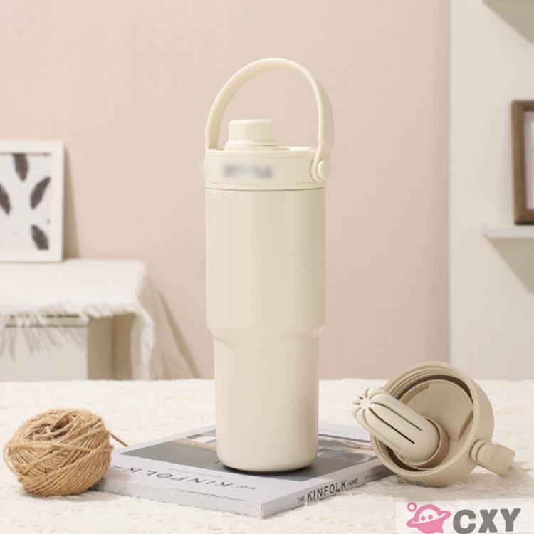【大特価】全17色持ち手付き ストロー付きタンブラー 水筒 735ml 大容量 蓋付き 保温保冷 こぼれない セラミックコーティング 316ステンレス マグ : CXYストア - 通販 ...