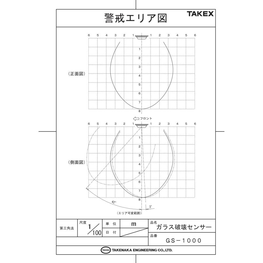 TAKEX GS-1000 ガラス破壊センサー デュアル式超音波集音方式 竹中エンジニアリング : tool-darake - 通販 - Yahoo!ショッピング