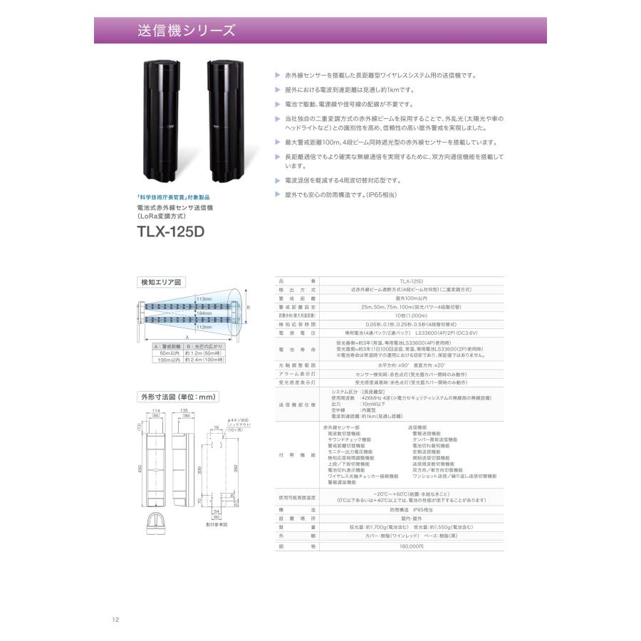 TAKEX（タケックス） 【TLX-125D】電池式赤外線センサ送信機 LoRa変調方式 竹中エンジニアリング : tool-darake ...