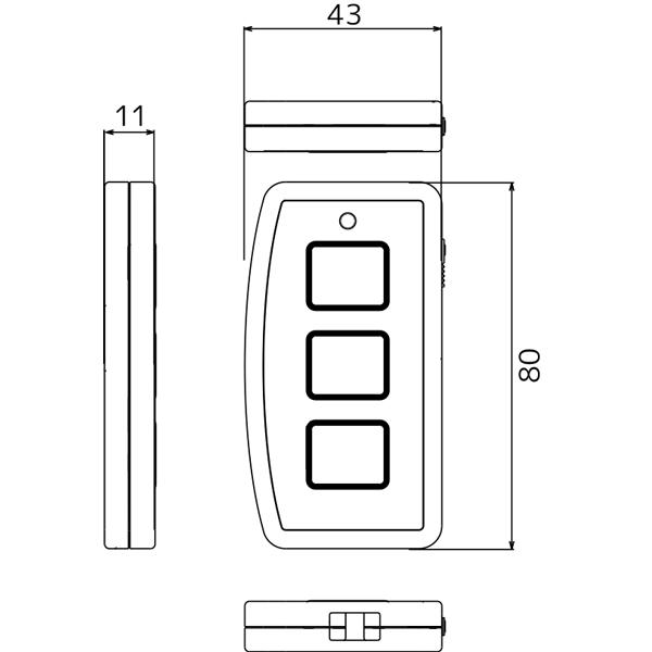 TAKEX 【DR-243T】ワイヤレスリモコンスイッチ 〔2CH×3点式〕 (送信機) 竹中エンジニアリング : tool-darake ...