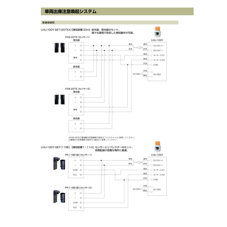 TAKEX 【LHU-100Y-SET(10B)】車両出庫注意喚起システム 竹中エンジニアリング : tool-darake - 通販 - Yahoo!ショッピング