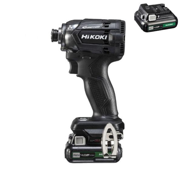 HiKOKI 【電池がもう1つついてくる！】HiKOKI[ハイコーキ] 10.8V-4.0Ah コードレスインパクトドライバ WH12DCA (2LSB）ブラック ※ビット別売 : TOOL ...
