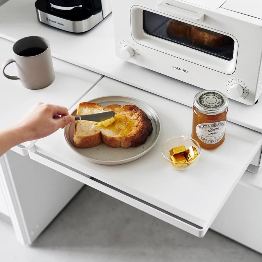 tower ツーウェイキッチン家電下引き出し&スライドテーブル タワー W80 山崎実業 幅80cm 2段 ホワイト ブラック 1697 1698 : TOOL&MEAL - 通販 ...