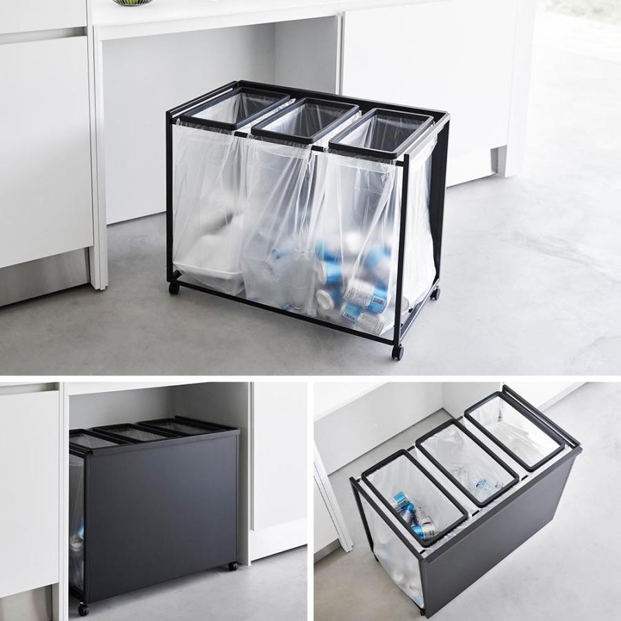 tower 目隠し分別ダストワゴン タワー 45L 3分別 山崎実業 ホワイト ブラック 1826 1827 : TOOL&MEAL - 通販 - Yahoo!ショッピング