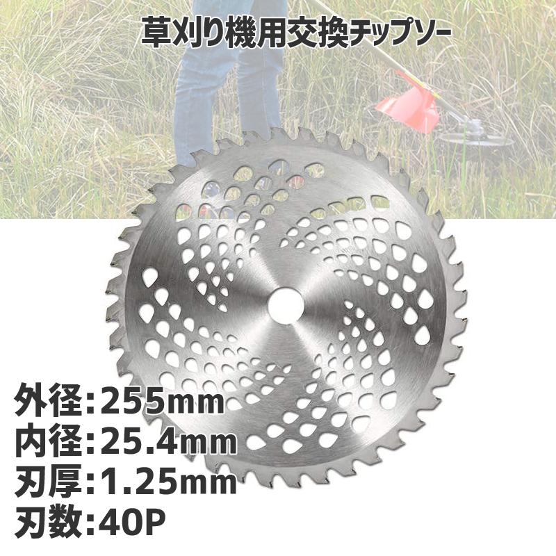 チップソー 替刃 100枚セット 交換 刃こぼれ 草刈機 草刈り機 255mm×40P 草刈刃 100枚組 : tool center - 通販 - Yahoo!ショッピング