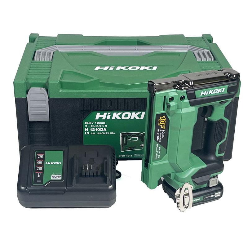 HIKOKI（ハイコーキ）10.8V コードレスタッカ（ステープル幅10mm）N1210DA(LS) 4.0Ah Li-ion充電池(BSL1240M)1個 充電器(UC12SL) ケース ...