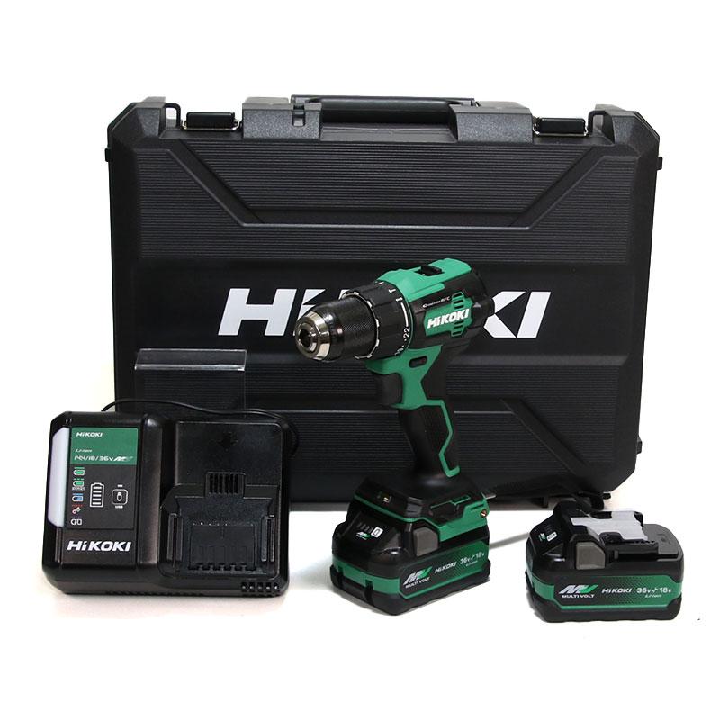HIKOKI 18V コードレス振動ドライバドリル DV18DE(2XPZ) 新型マルチボルト充電池(BSL36A18X)2個 充電器(UC18YDL2) システムケース :01-0 ...