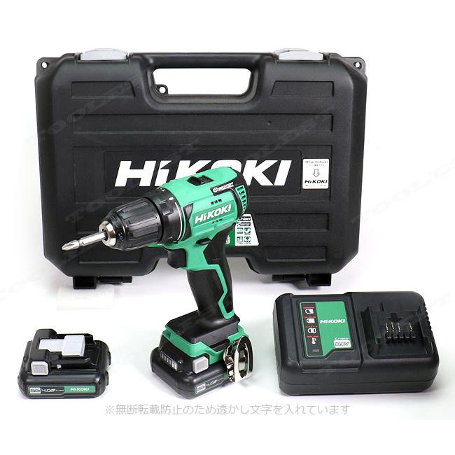 HIKOKI（ハイコーキ）10.8V コードレスドライバドリル DS12DD(2LS) 4.0Ah Li-ion充電池(BSL1240M)2個 充電器(UC12SL) ケース : 01-0 ...