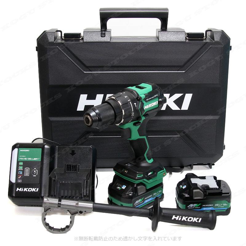 HIKOKI（日立工機）36V コードレス振動ドライバドリル DV36DC(2XPSZ) 新型マルチボルト充電池(BSL36A18BX)2個 ...