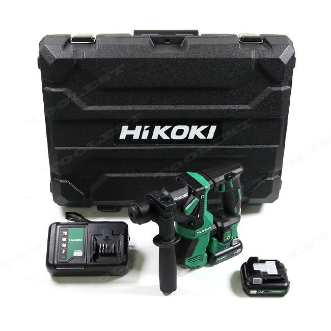 HIKOKI（日立工機）10.8V ロータリハンマドリル DH12DD(2LSK) 4.0Ah Li-ion充電池(BSL1240M)2個 充電器(UC12SL) ケース :01-0 ...
