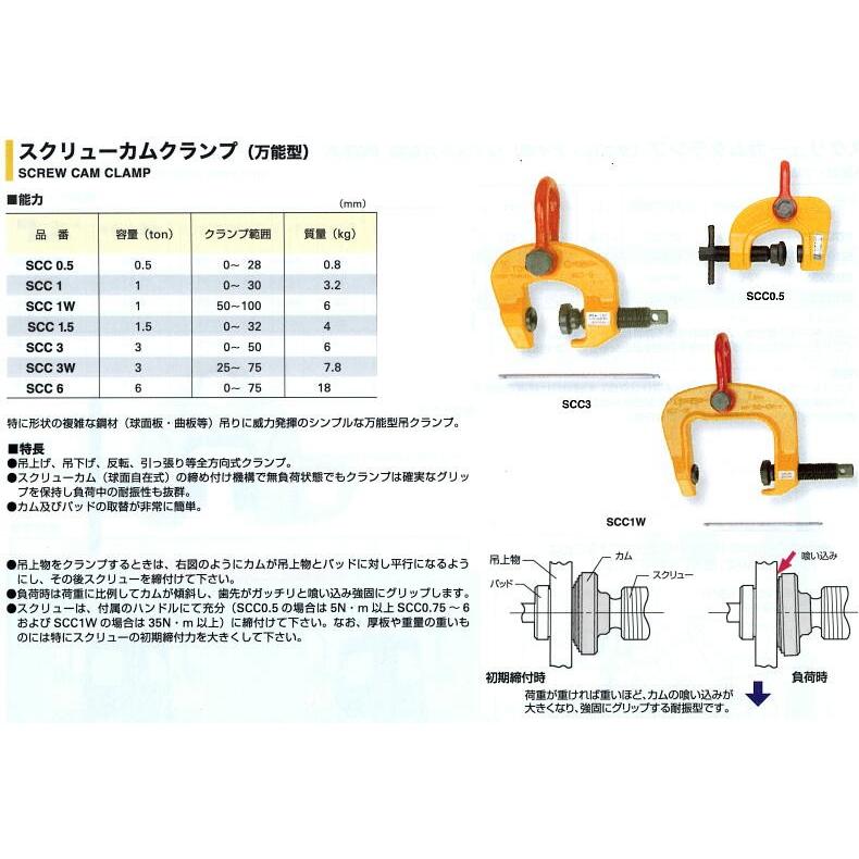 スクリューカムクランプ SCC1.5 (万能型） スーパーツール : ツールエクスプレスヤフー店 - 通販 - Yahoo!ショッピング