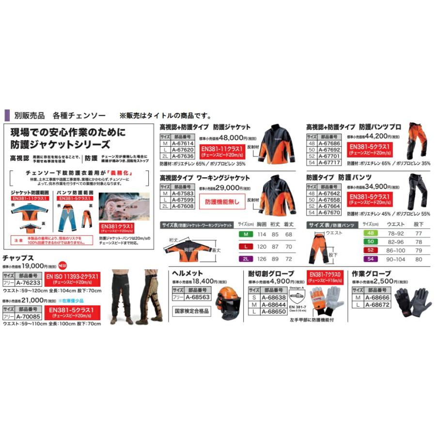 マキタ（makita） 防護パンツ 48サイズ A-67642 防護タイプ 欧州規格