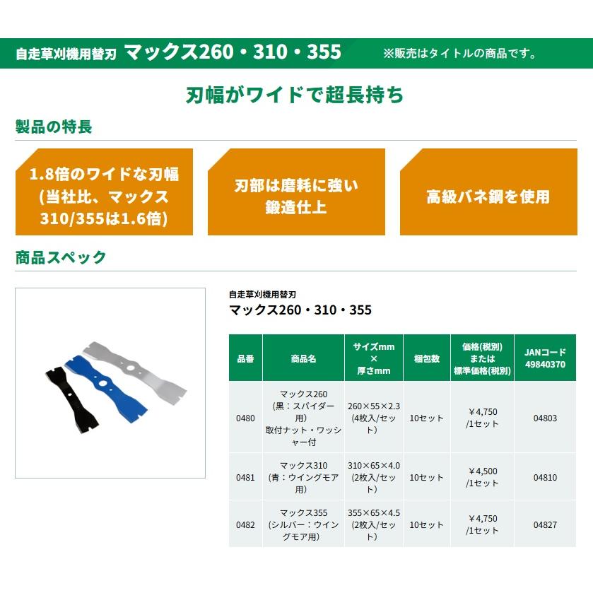 三陽金属 0482 自走草刈機用替刃 マックス355 シルバー ウイングモア用 2枚入 SANYO METAL ' : ツールキング - 通販 - Yahoo!ショッピング