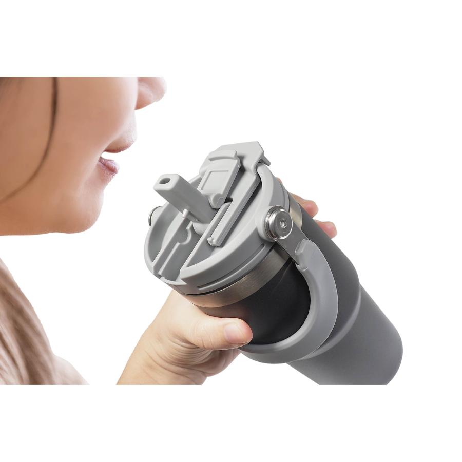 HAC HAC（ハック）HAC4251 2WAY真空ボトル デュラブル 直飲み ストロー 2WAY 約550ml ボトル 保温 保冷 ハンドル付き 持ち手 アウトドア キャンプ オフィス ...