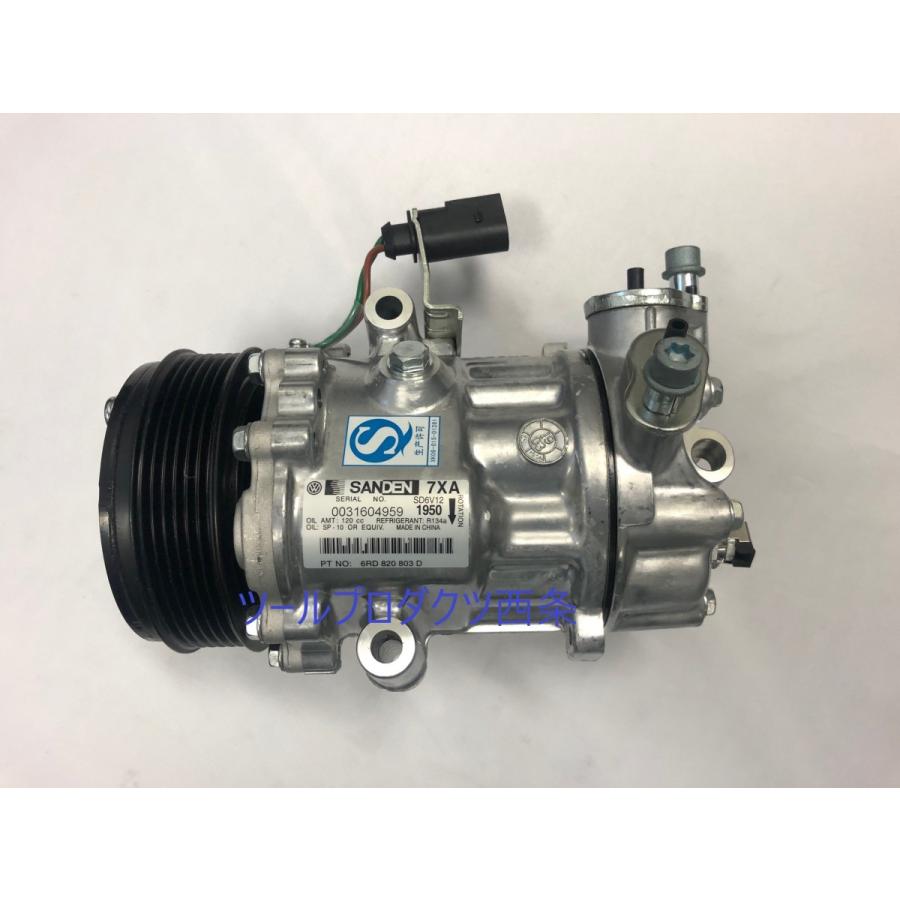 フォルクスワーゲン 【MODE】VW【Up】エアコンコンプレッサー SD6V12-1950 1S0820803B 1S0820803C ...